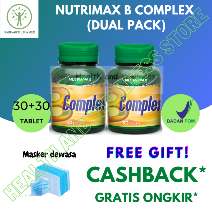 NUTRIMAX B COMPLEX KOMPLEKS VITAMIN SARAF SYARAF TUBUH PEKERJA 2 BOTOL ...