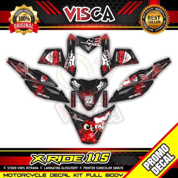 Decal Stiker Xride 115 Striping Xride 115 Racing Devil | Lazada Indonesia