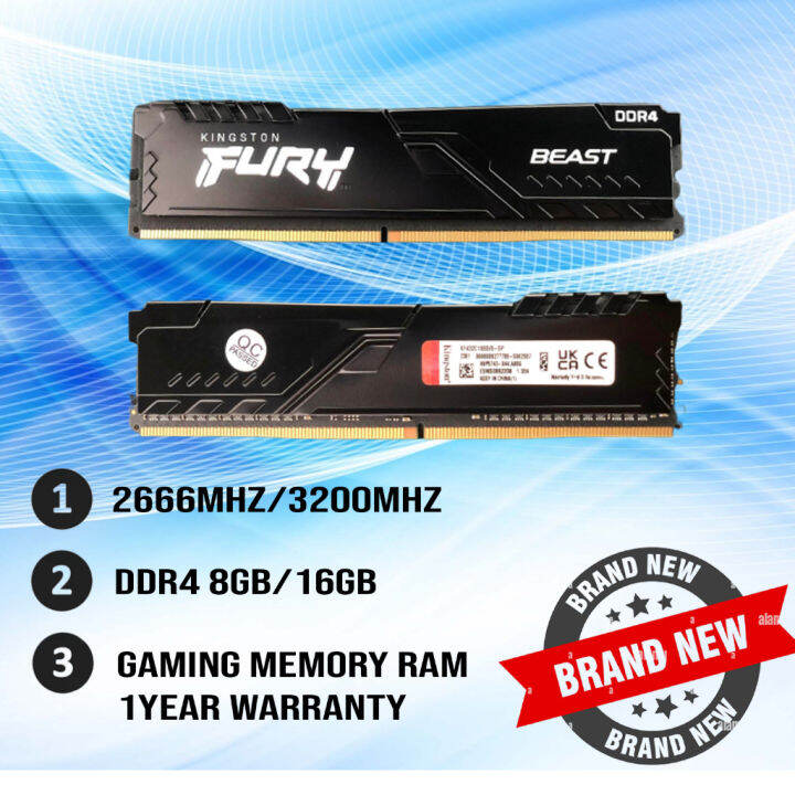 HYPER FURY BEAST 8GB / 16GB DDR4 | Lazada PH