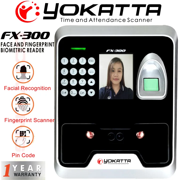 YOKATTA FX-300 Facial and Biometrics Attendance Time Keeper Machine ...