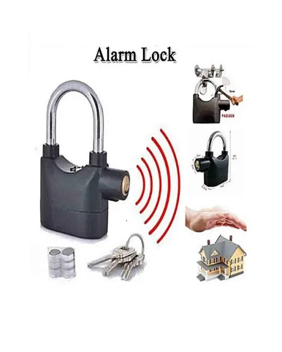 ORIGINAL ANTI THEFT SIREN ALARM LOCK W/ FREE WINDOW ALARM ALARM PADLOCK ...
