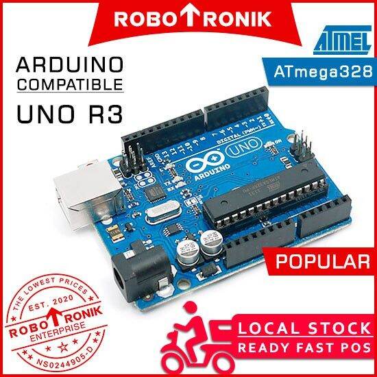 UNO R3 ATmega328 - Micro-controller Development Board - Atmega8U2 USB | Lazada