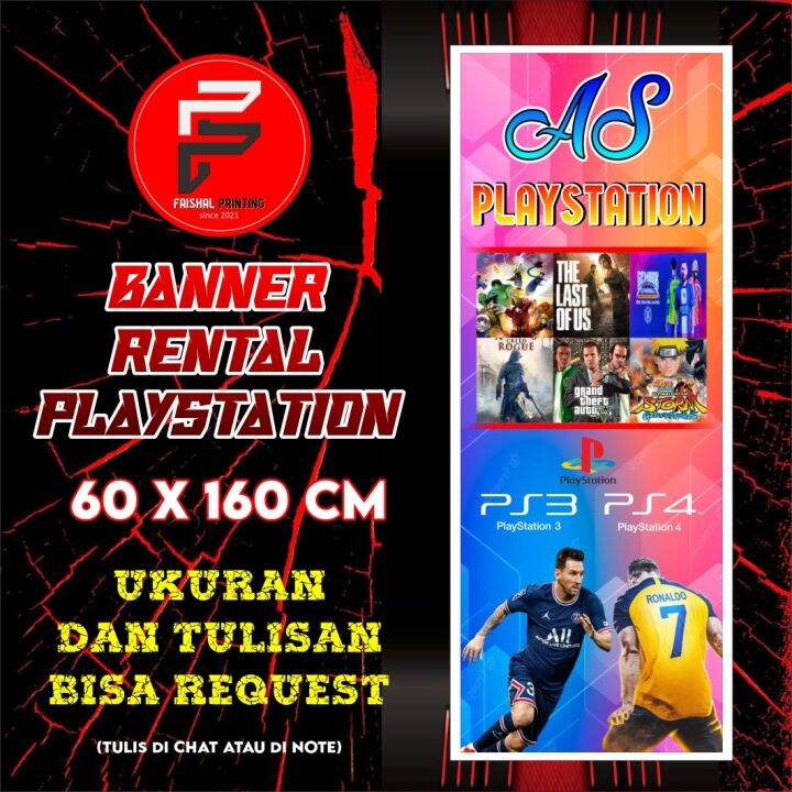Banner Rental Playstation/ Banner Rental PS / Spanduk PS/ Banner KUstom ...