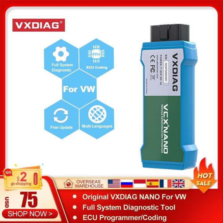 VXDIAG VCX NANO for VW Full System Car Diagnostic Tool 5054A 6154A OBD2 ...