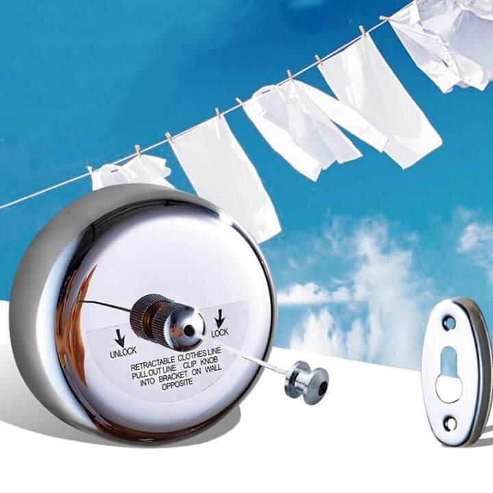 Retractable Clothesline Stainless Steel 3 meter Hanging Clothes line ...