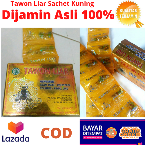(COD) Kapsul Tawon Liar Kemasan Kuning - Obat Asam Urat, Pegal Linu ...