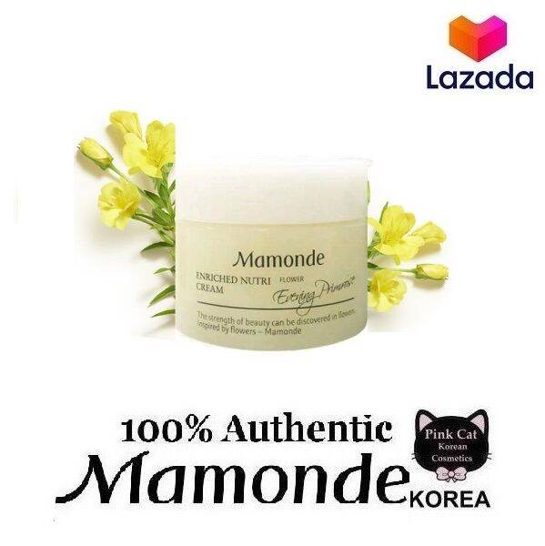Korean Cosmetics MAMONDE Enriched Nutri Flower Cream 15ml Evening ...