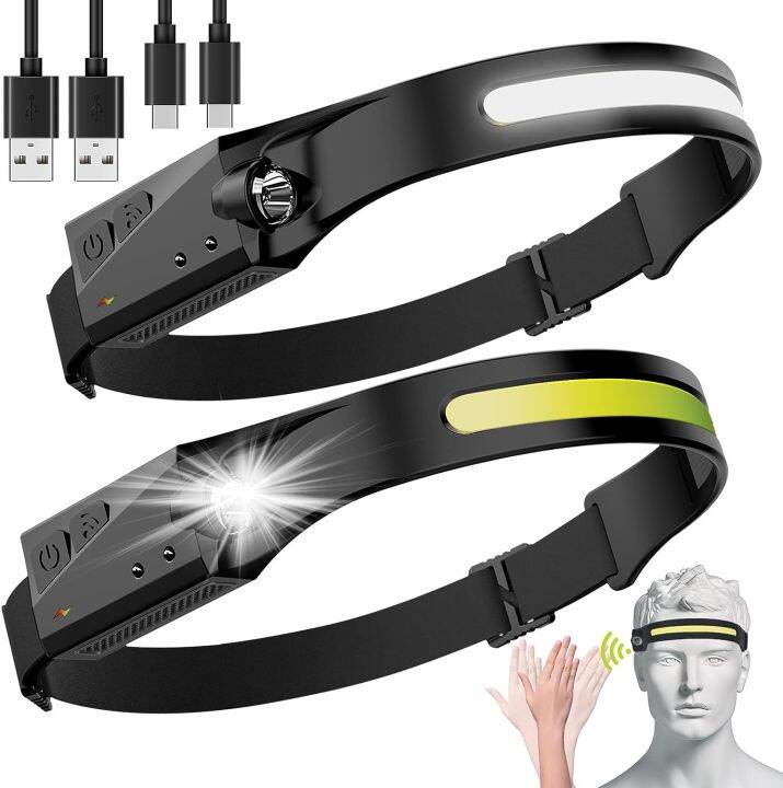 LED Headlamp with All Perspectives Type-C Rechargeable Induction ... LED Headlamp with All Perspectives Type-C Rechargeable Induction ...