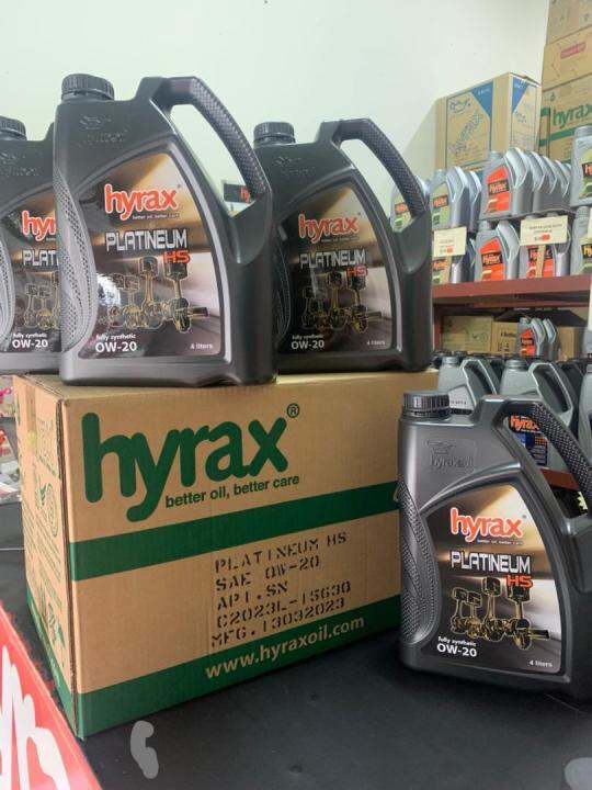 HYRAX OIL PREMIUM FULLY SYNTHETIC 0W-20 | Lazada