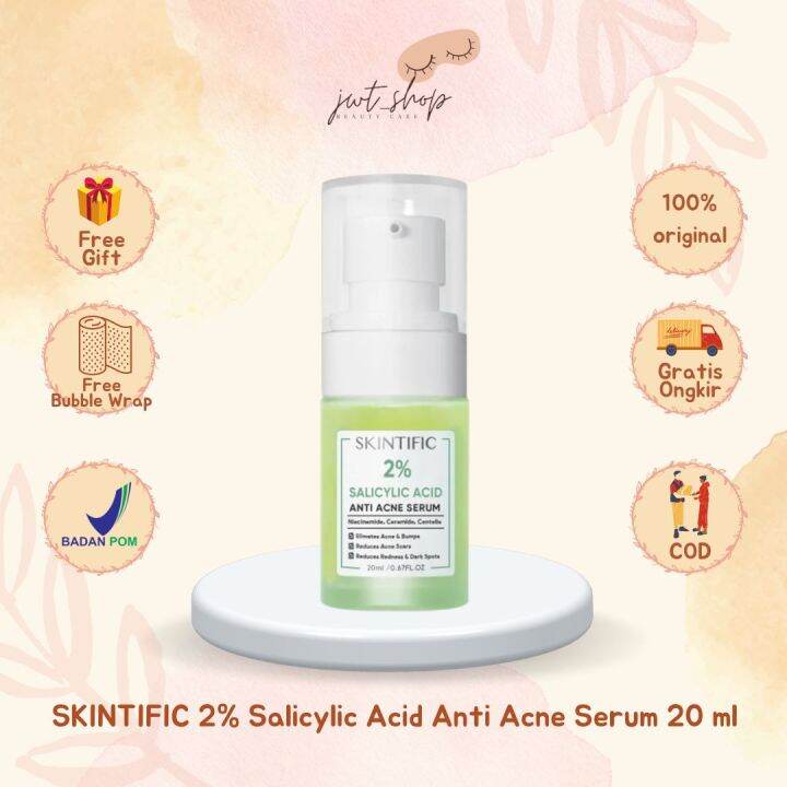 SKINTIFIC 2% Salicylic Acid Anti Acne Serum 20 ml Serum Jerawat ...