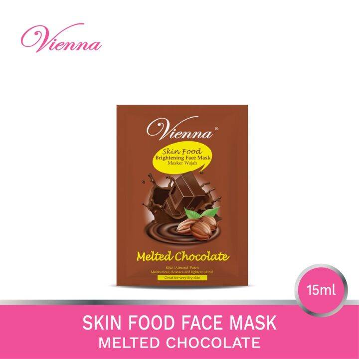 VIENNA SKIN FOOD MELTED CHOCOLATE FACE MASK CLAY - 15ML SACHET | Lazada ...