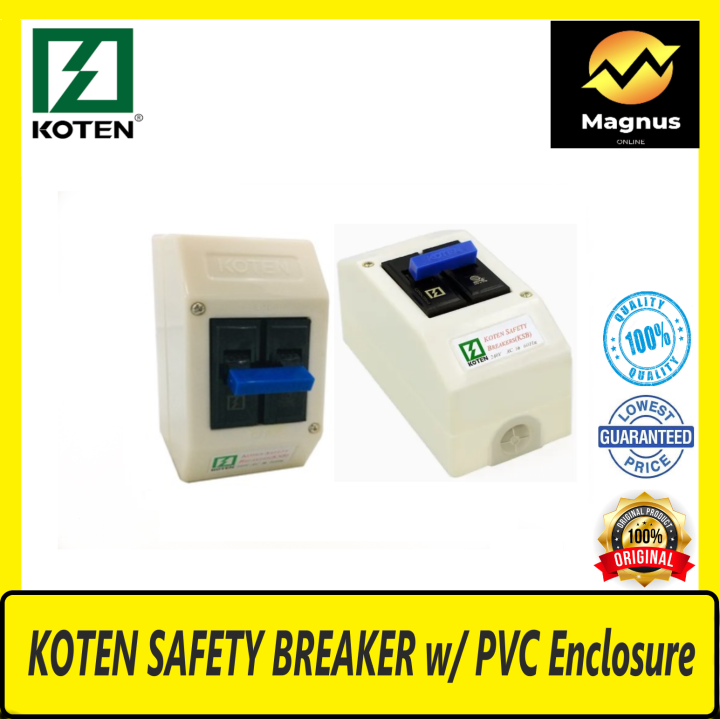 KOTEN Safety Breaker w/ PVC Enclosure - 10A, 20A, 30A, 40A, 50A | Lazada PH