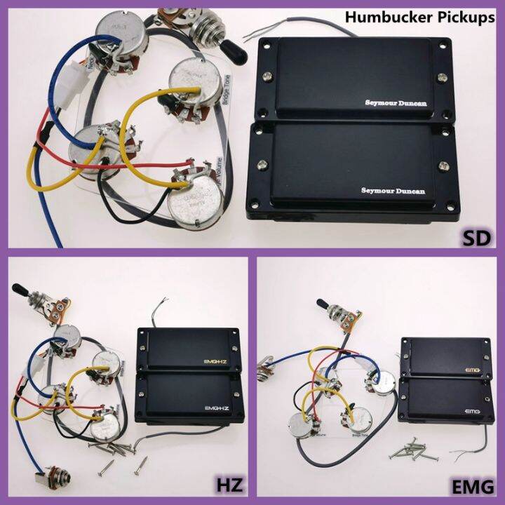 EMG Humbucker Ceramics Closed Passive Electric Guitar Pickups 1C Wire ...