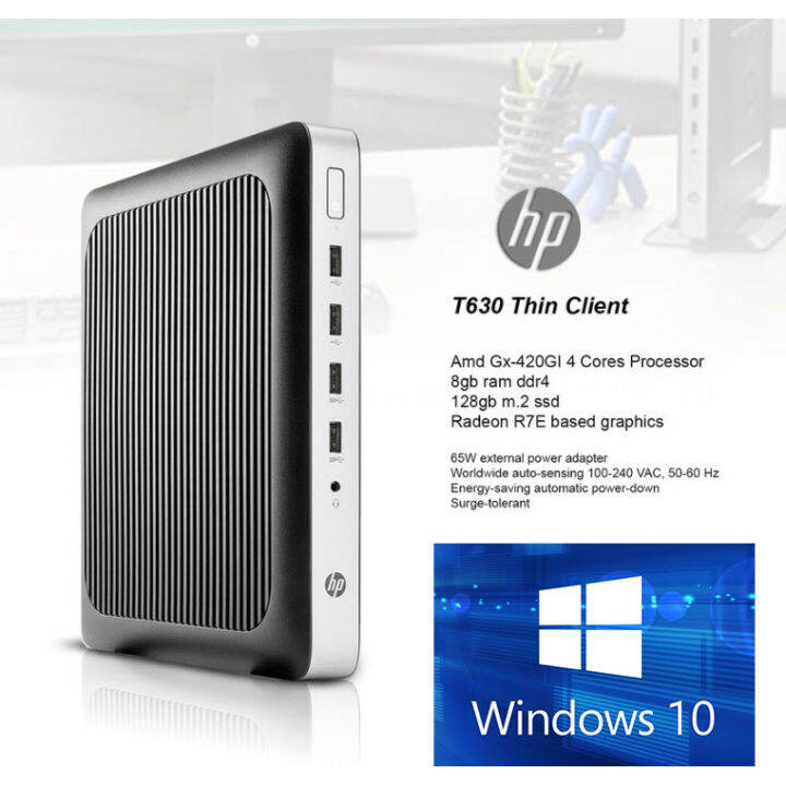 HP T630 Thin Client AMD GX-420GI 2.0Ghz Quad Core 4GB 8GB DDR4 128GB M ...