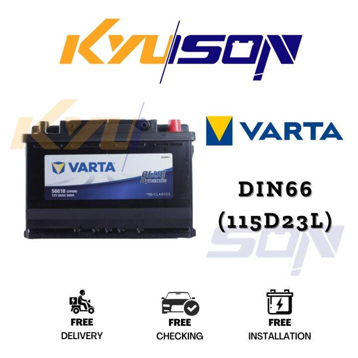 [Installation Provided] DIN66L | DIN66 | 56618 | Varta Blue Dynamic MF Car Battery Bateri Kereta ...