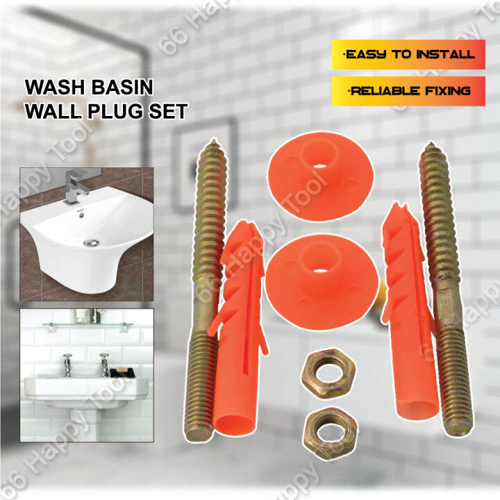 Wash Basin Wall Plug Set Ceramic Basin Wall Plug Bolts Wall-Mounted ...