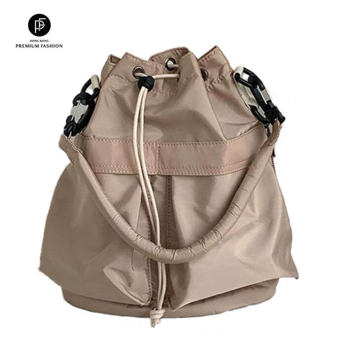 กระเป๋ากระเป๋าคาดอกแฟชั่นผู้ชาย PLOVER กระเป๋าถือไนลอนลำลอง Tas Bucket ...
