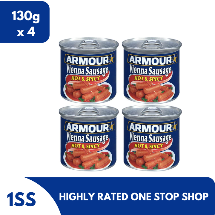 Armour Star Vienna Sausage Hot & Spicy, 130g set of 4 | Lazada PH