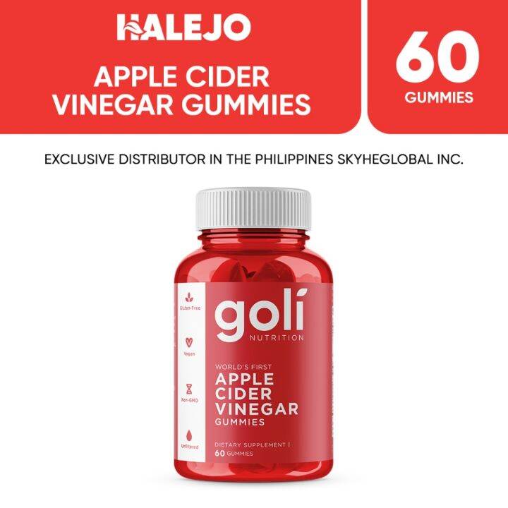 Goli Nutrition World's First Apple Cider Vinegar Gummies 60 Pieces ...