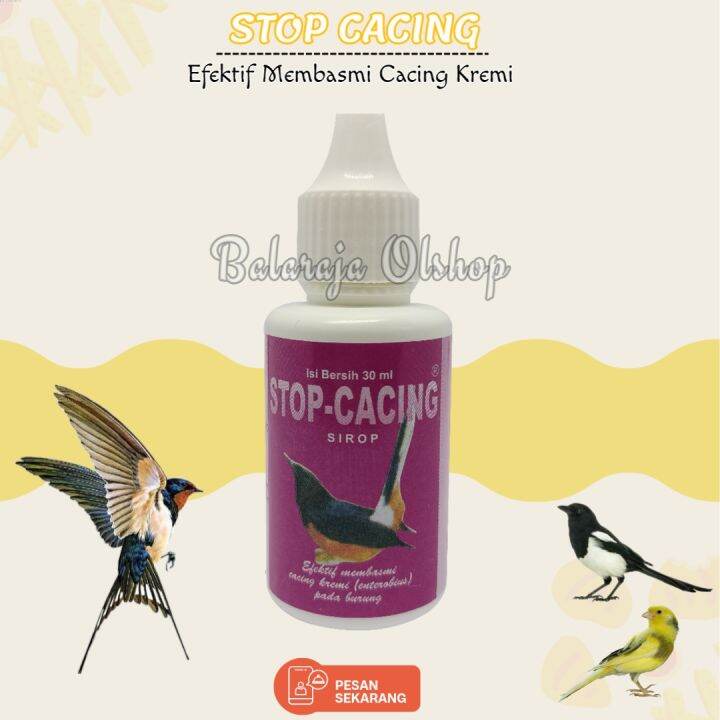 Obat Cacing Burung - Stop Cacing 30 Ml - Efektif Efisien Basmi Cacing ...