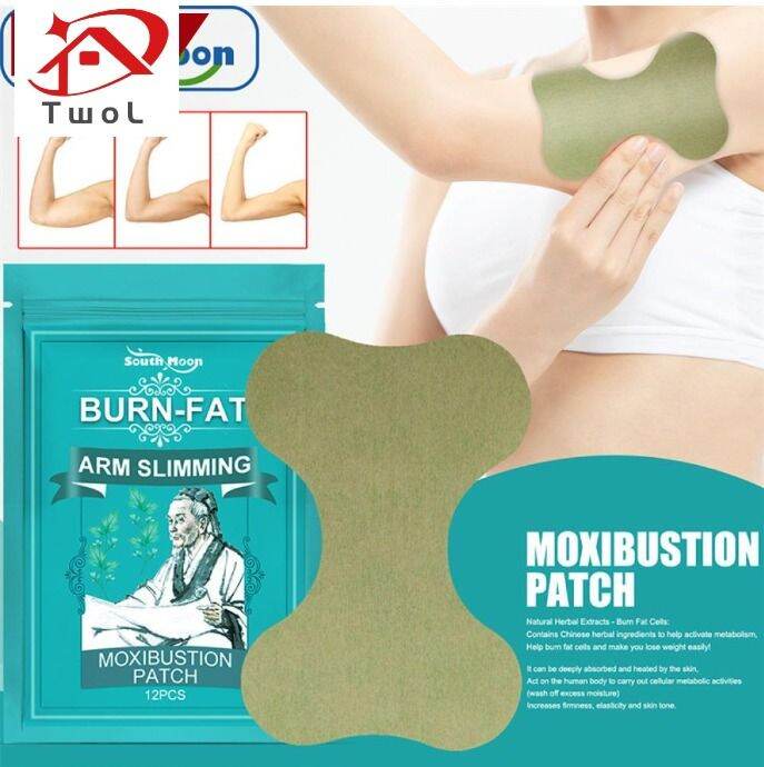 TwoL 12pcs /packThin Arm Moxibustion Paste Slimming Down Hot Compress ...
