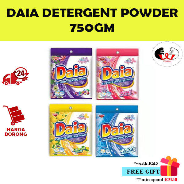 Daia Powder Detergent 750GM (Floral,Lemon,Colour Shield,White Action ...