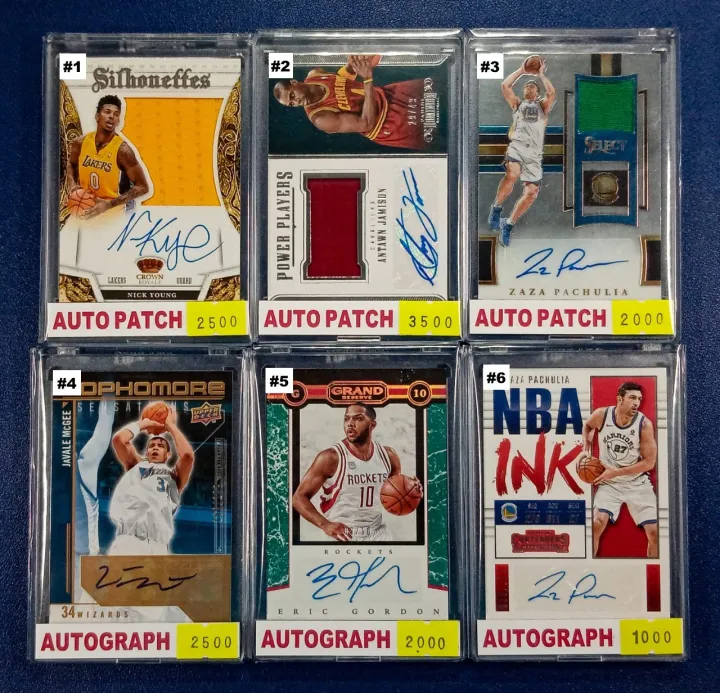 NBA All Star and HOF Autograph and AutoPatch Cards with Free Mags ...