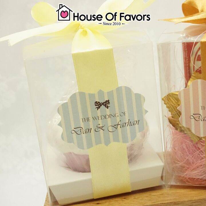 50pcs 8x8x10cm Clear PVC Cupcake Box Transparent Packaging Box Kotak ...