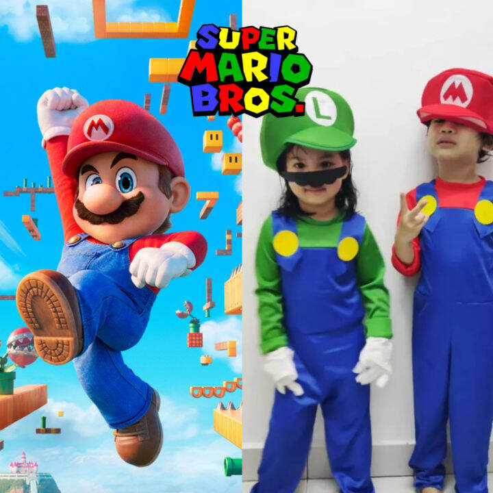Super Mario Costume Kids Anime Cosplay Costume Mario Performance ...