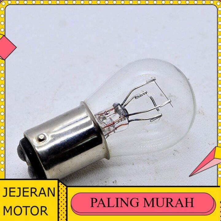 BOLAM STOP 12V bohlam lampu belakang rem 12 volt 12/6 watt universal ...