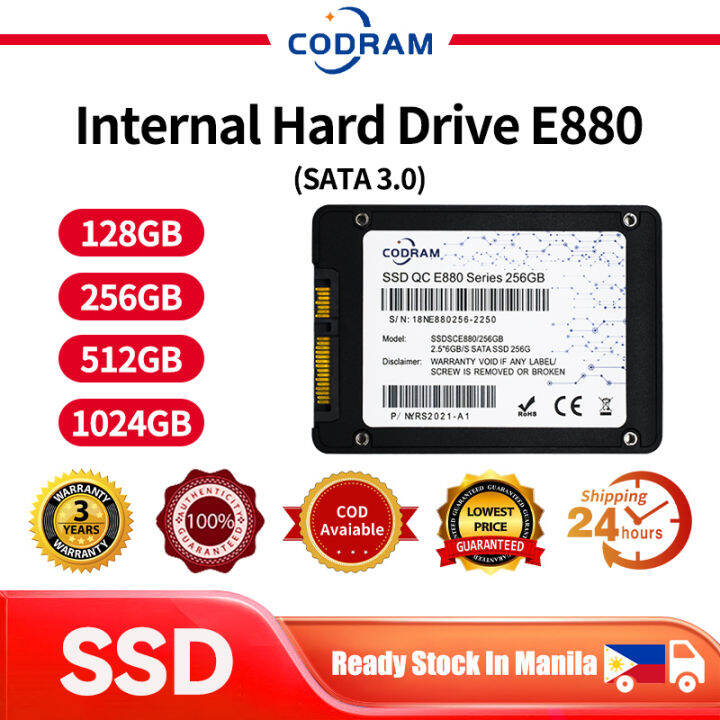 CODRAM SSD SATA 3.0 128GB 256GB 512GB 1TB 2TB Internal Solid State Hard ...