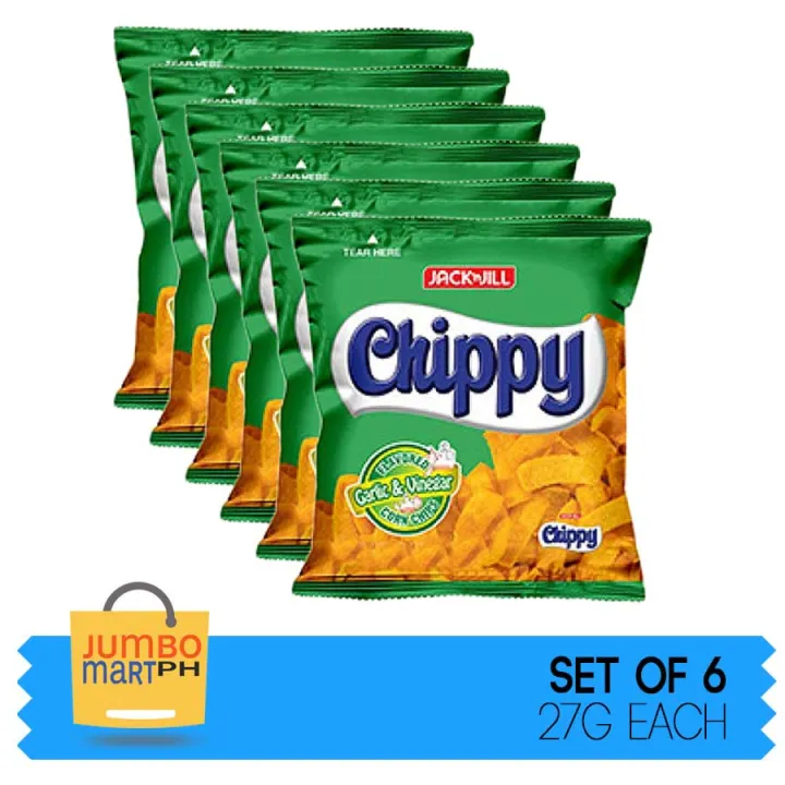 JACK N JILL CHIPPY GARLIC & VINEGAR CORN CHIPS 27G / SET OF 6 | Lazada PH
