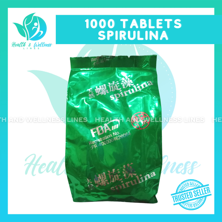 Spirulina Tablets (1 POUCH) ( 1000 Tablets) FDA Approved | Lazada PH
