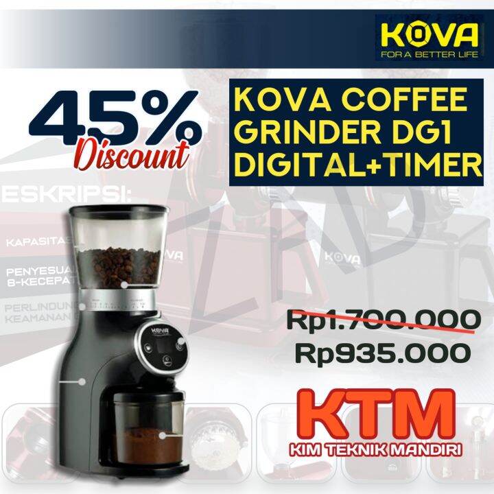DISKON 45% | KOVA COFFEE GRINDER DG1 DIGITAL+TIMER | PENGGILING KOPI DIGITAL DARI KOVA | BARANG ...