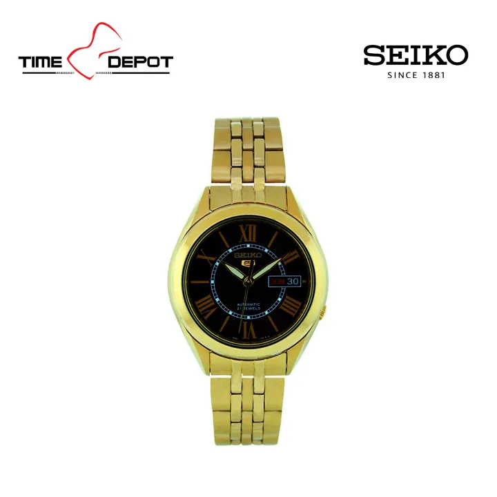 Seiko 5 SNKL40K1 Automatic Gold Stainless Steel Strap Watch For Men ...