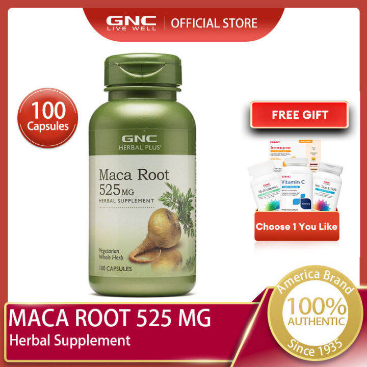 [EXP:Apr-2025] GNC Herbal Plus MACA Root 525 mg: A Vegetarian, Whole ...