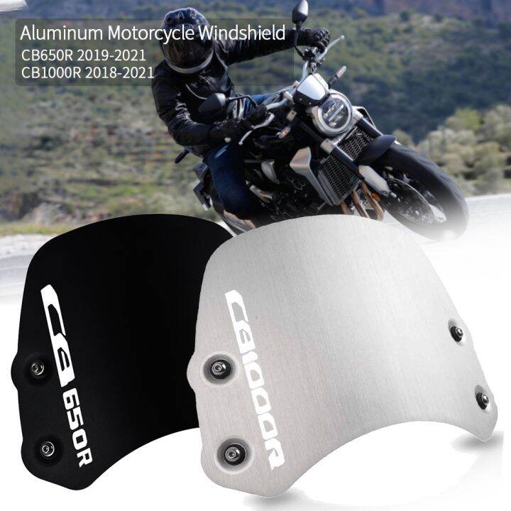 Aluminum Motorcycle Wind Deflector Windscreen Windshield FOR HONDA ...