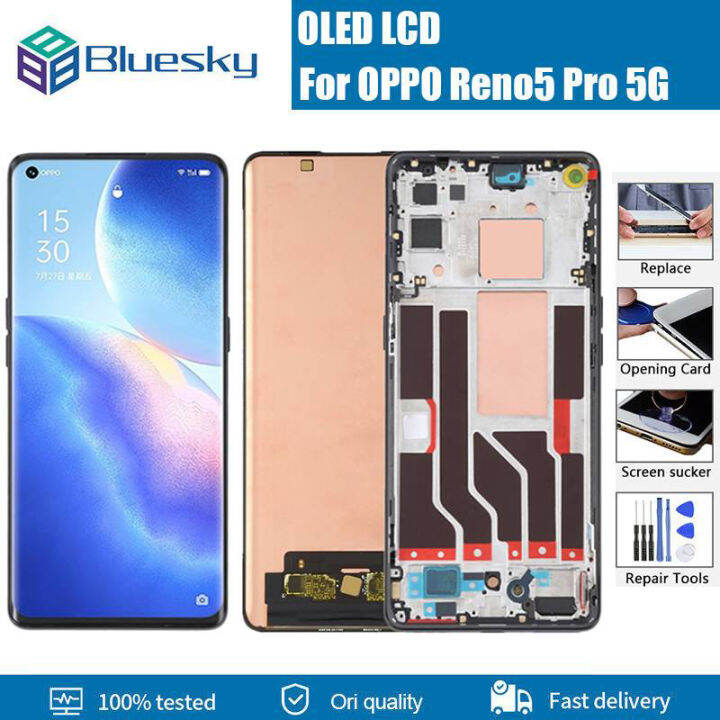 Bluesky 6.55" OLED For OPPO Reno5 Pro 5G PDSM00 LCD PDST00 CPH2201 LCD ...