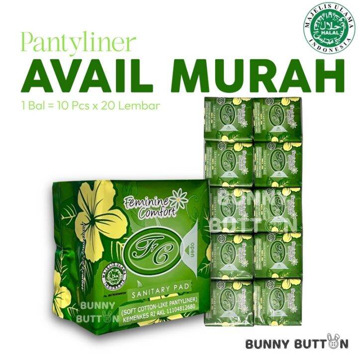 Avail Pantiliner Hijau - Soft Cotton ( 1 ball ) - isi 10 pcs | Lazada ...
