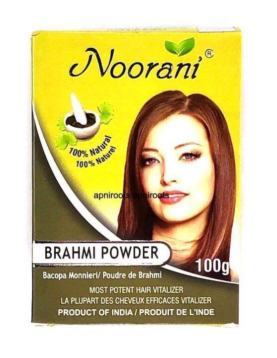 Noorani Brahmi Powder 100 Grams - Product of India 100% Natural Hair ...