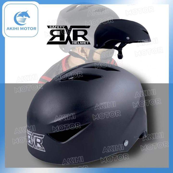 [AKIHI MOTOR] BIKE RXR NUTSHELL HELMET ADJUSTABLE 066E | Lazada PH