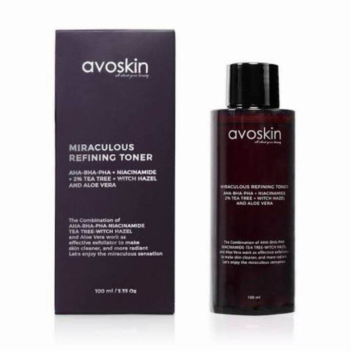 Avoskin Miraculous Refining Toner 100 ml ORIGINAL Full Size EXFO ...