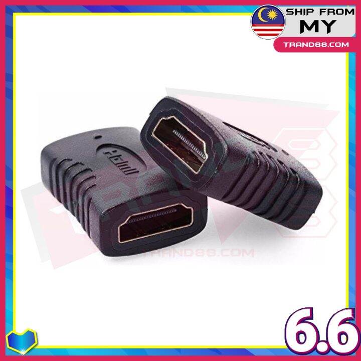 HDMI Straight Extender Joint Connector Female to Female Converter ...