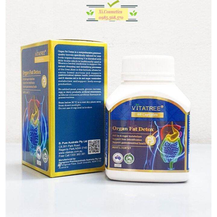 Viên Uống Giải Độc Nội Tạng Chất Lượng Cao-Vitatree Organ Fat Detox 60 ...