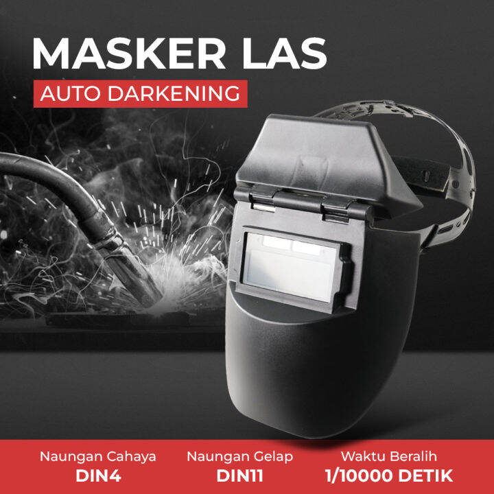 Masker Las Auto Darkening Safety Mask Flat Flip | Lazada Indonesia