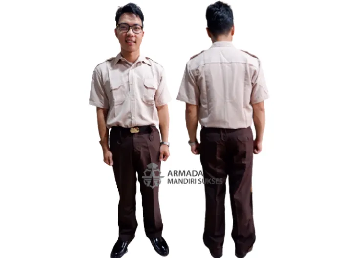 Seragam PDH Coklat Kemhan/PNS | Seragam Kemhan PNS | Lengan Pendek ...