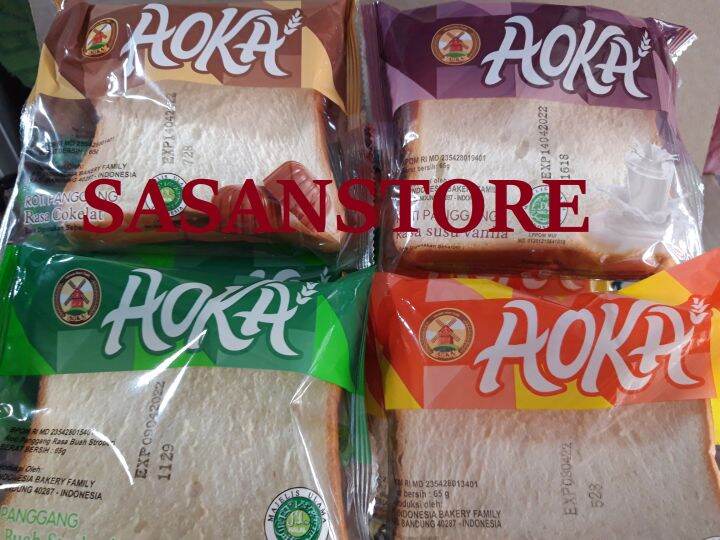 Roti Aoka 10 bungkus / roti murah/ roti kemasan/ roti gandum / roti ...