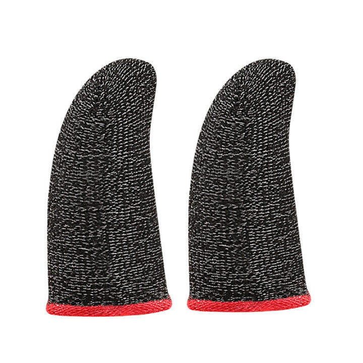 1 Pair (2pcs) Gamers Sweatproof Gloves Mobile Finger Sleeve Touchscreen ...