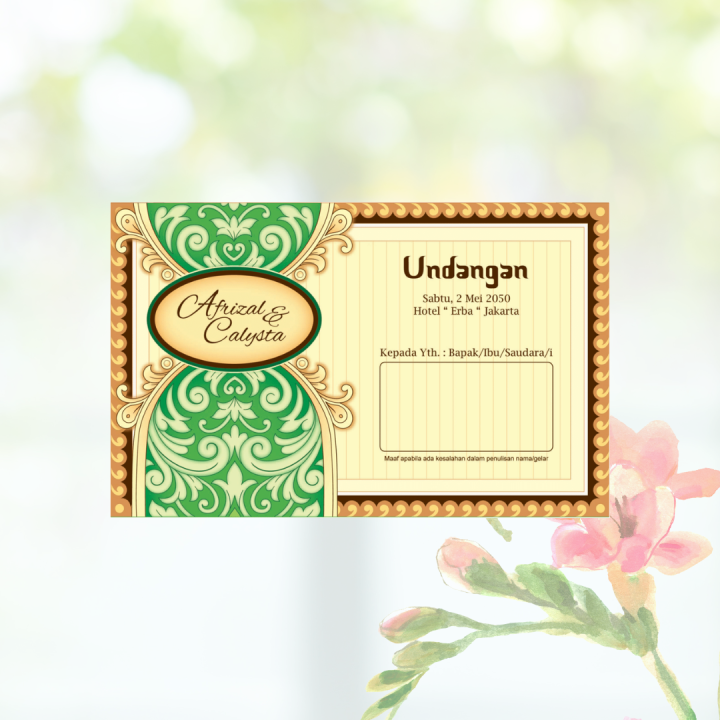 Blangko Undangan Kosong Pernikahan Erba Kartu BLANKO Simple 2213 (5 ...