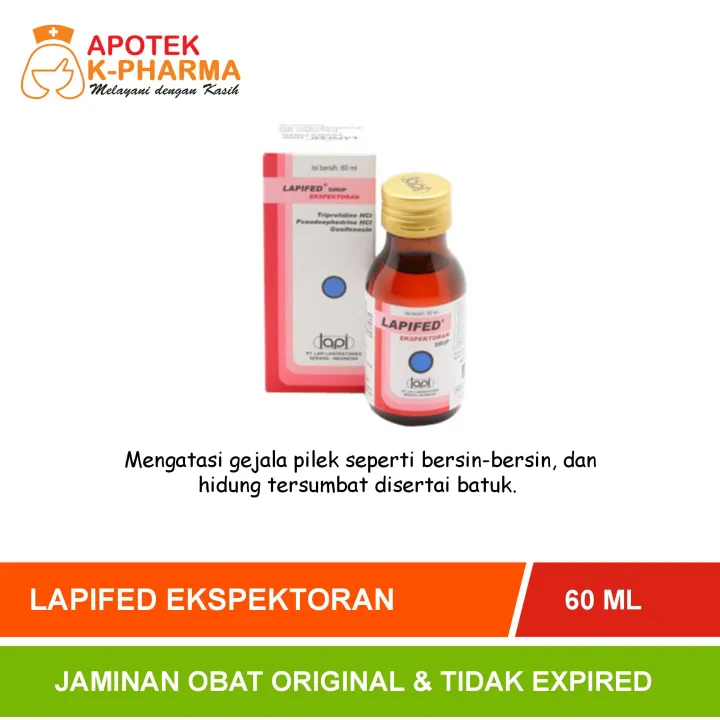 Lapifed Ekspektoran Sirup Isi 60ml Obat Original Lapi | Lazada Indonesia